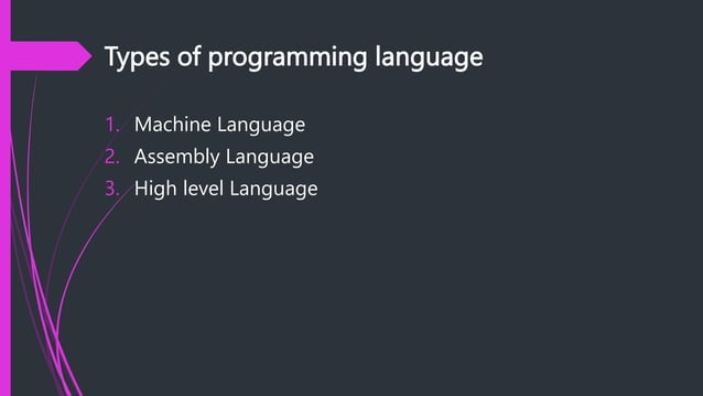 week 1 - INTRO TO PROGRAMMING.pptx | Programming Languages | Computing