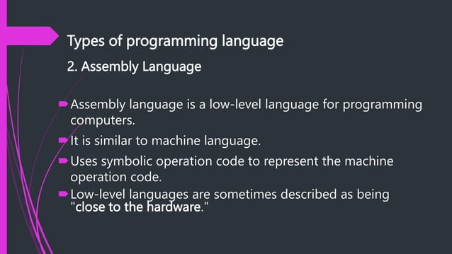week 1 - INTRO TO PROGRAMMING.pptx | Programming Languages | Computing