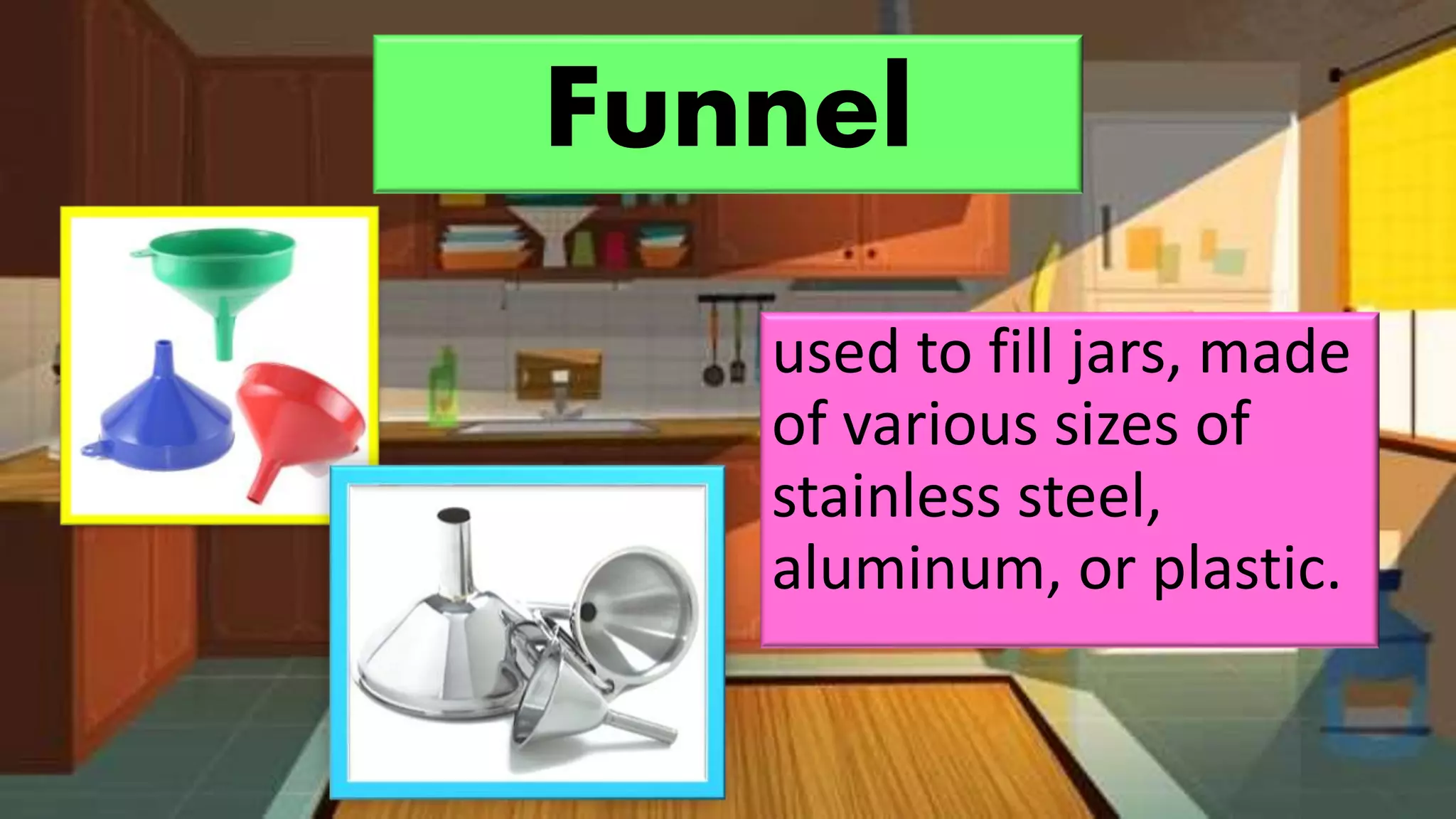 Cookery 8 -Week 1 kitchen tools, equipment, paraphernalia | PPSX