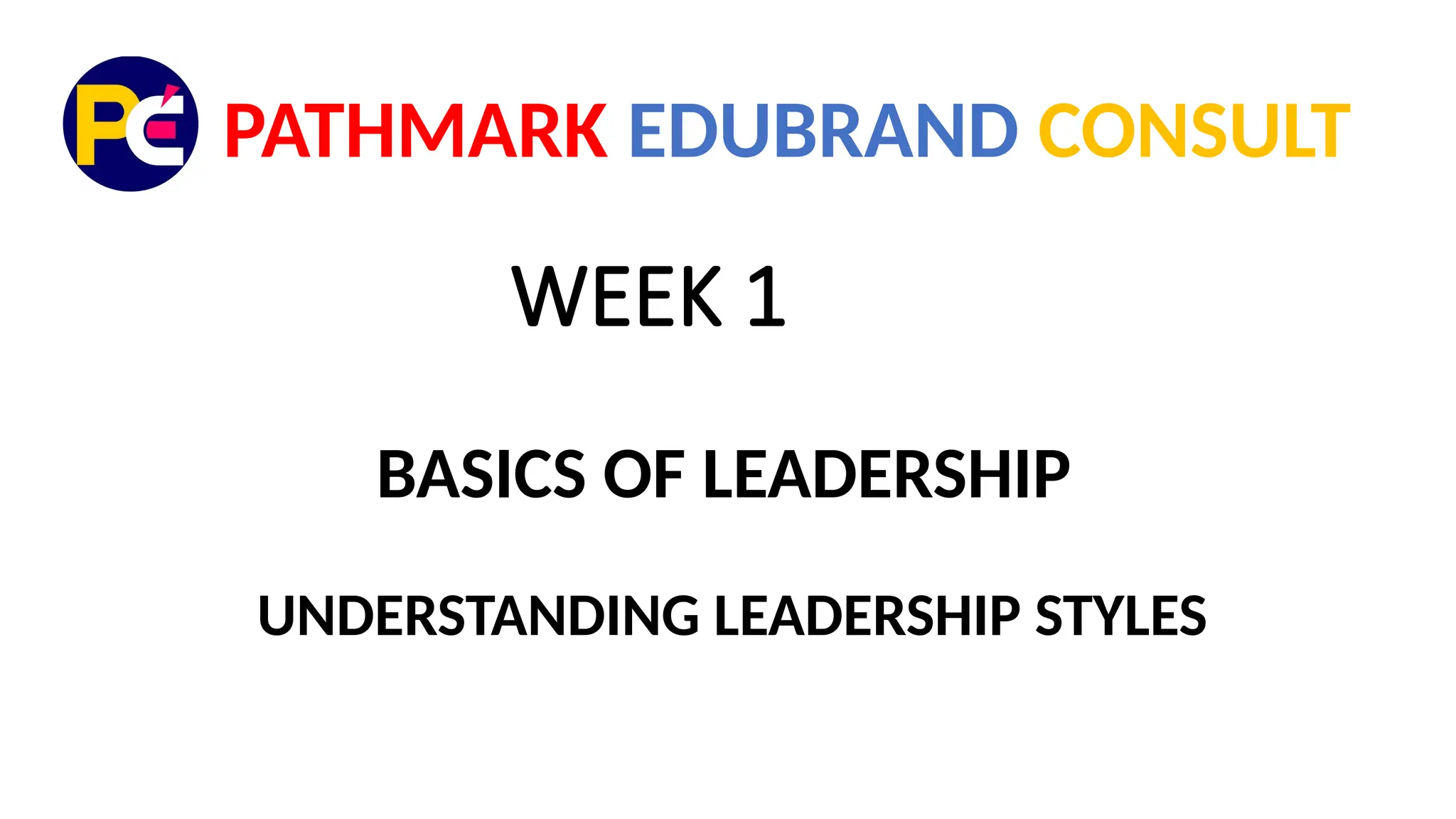 WEEK 1- LEADERSHIP : Basics of Leadership and Understanding Leadership ...