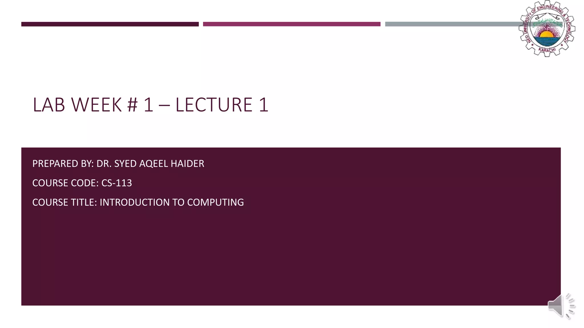 Week 1 Lecture 1 Itc Lab Pptx