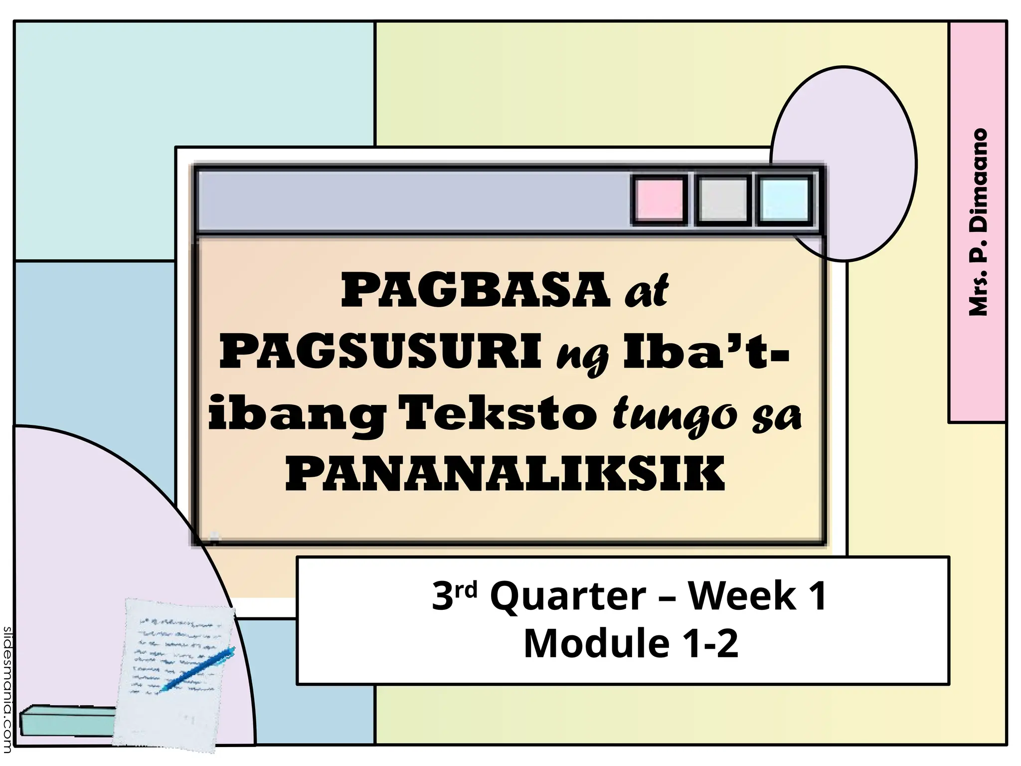 Week 1 -Module 1-2 Pagbasa at Pagsusuri sa Iba't Ibang teksto tungo sa pananaliksik | PPTX