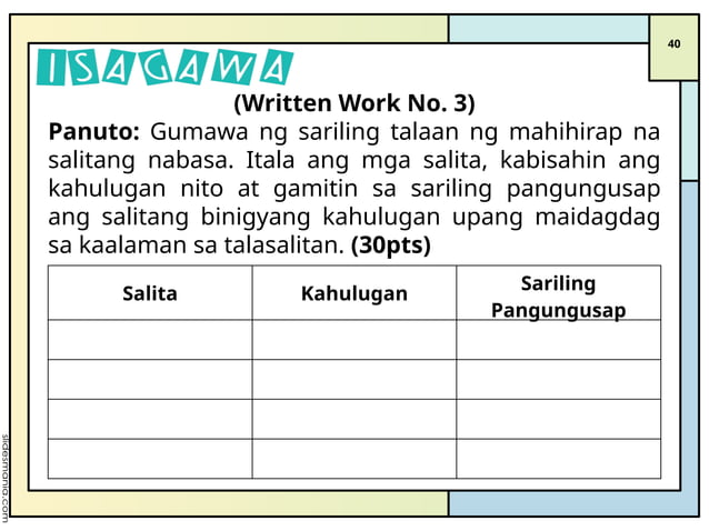 Week 1 -Module 1-2 Pagbasa at Pagsusuri sa Iba't Ibang teksto tungo sa ...