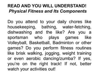 Week 1-physical fitness.pptx.Grade 8 MAPEH- Physical Education | PPTX