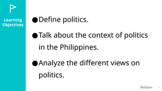 Week 1 - Philippines Politics and Governance | PPTX