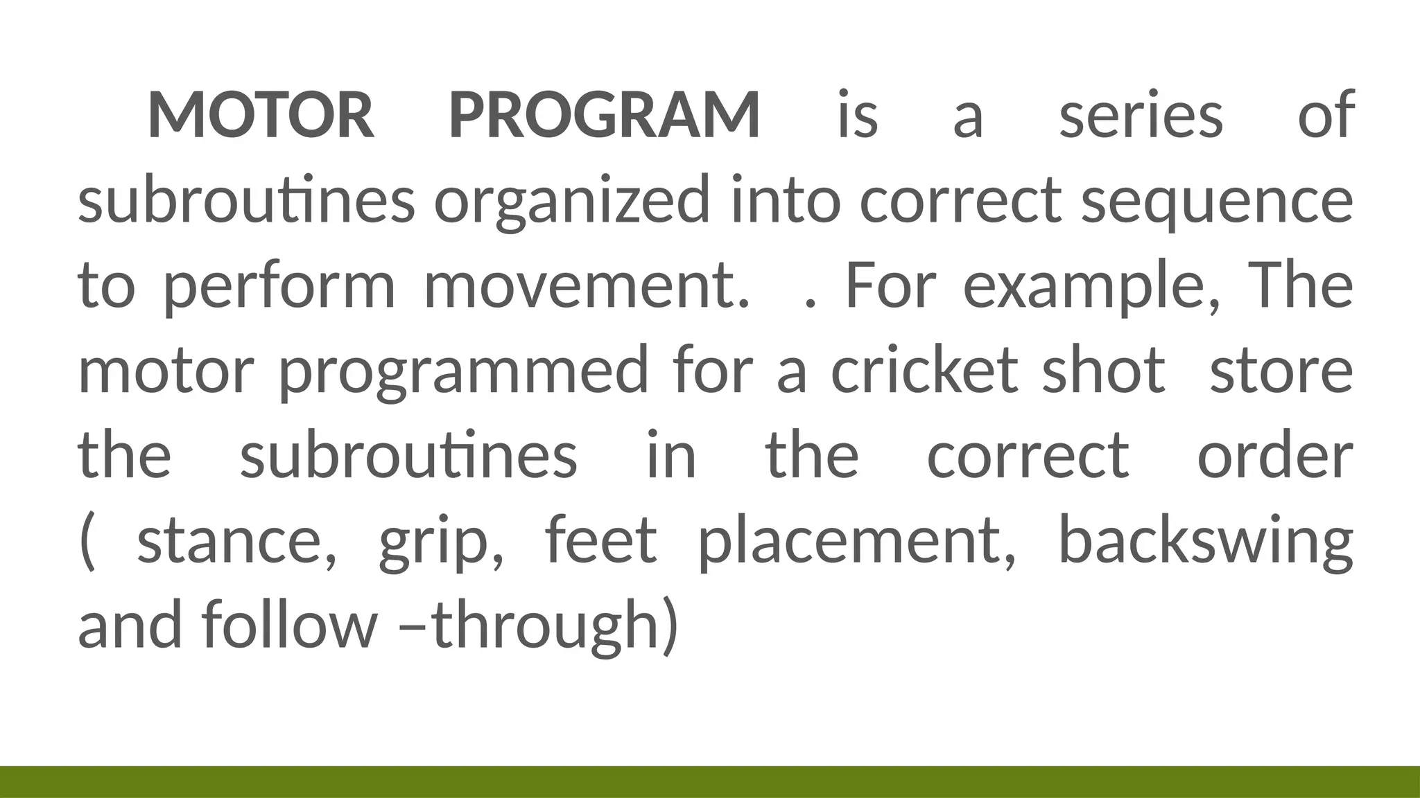 COURSE TITLE: APPLIED MOTOR CONTROL AND LEARNING OF EXERCISE, SPORTS ...