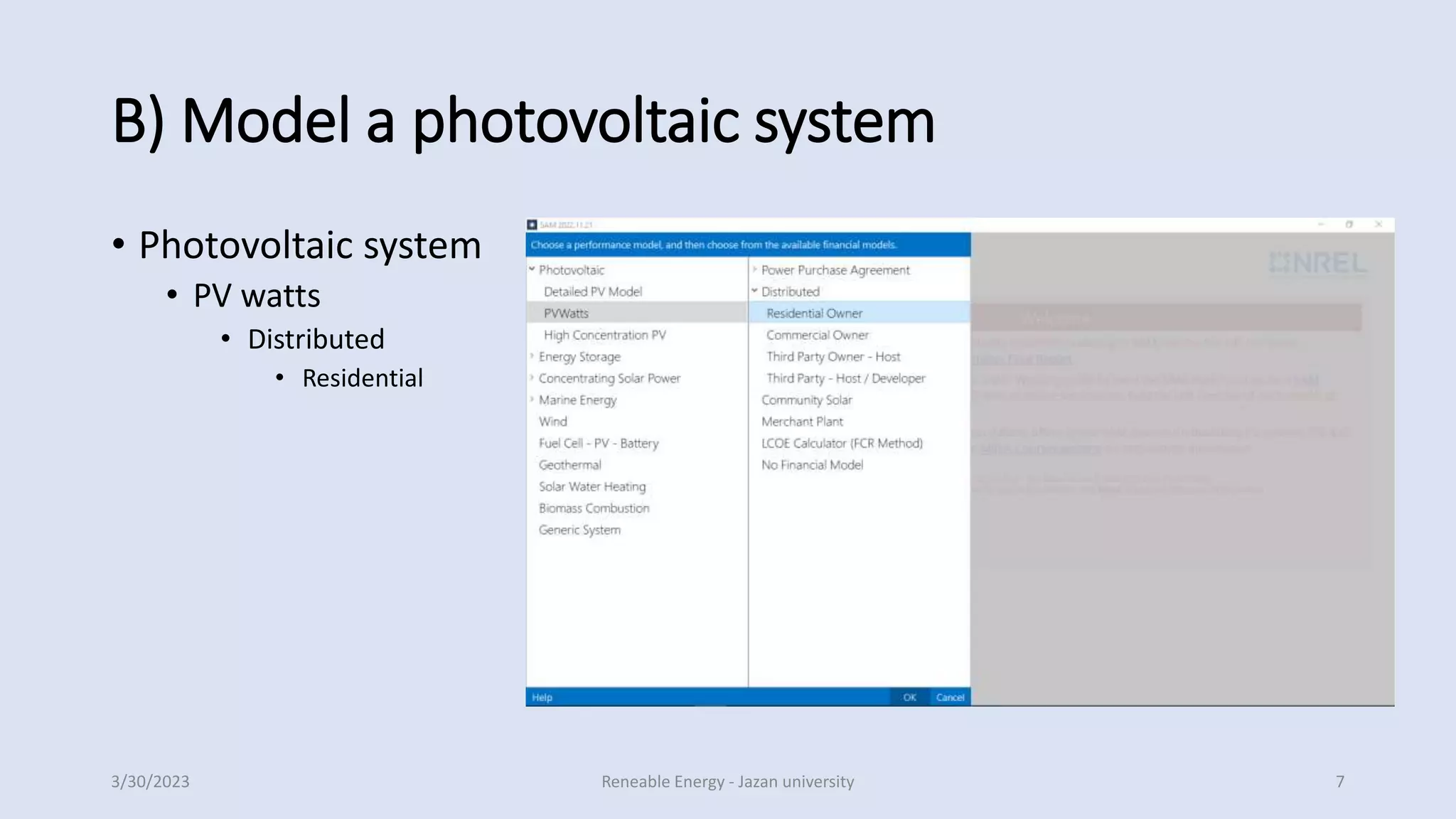 SAM renewable energy software - (system advisor model) | PPTX