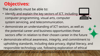 GRADE 7 ICT- Week 1-Sectors of ICT and Its career Business ...