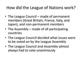 Week 1 - Setting Up the League of Nations | PPT