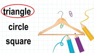 Learning the Basic Shapes for Kindergarten | PPTX