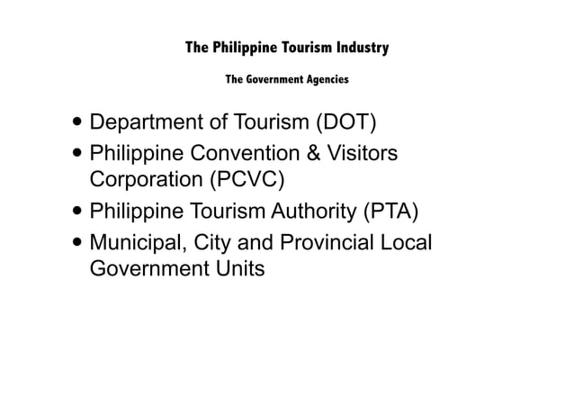Week 1 the philippine tourism industry | PDF