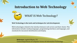 Introduction to Web Technology by Mahesh Sharma | PPTX