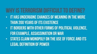 Week 1: What is terrorism? | PDF