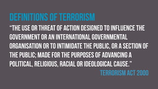 Week 1: What is terrorism? | PDF | Terrorism | Sensitive Topics