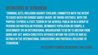 Week 1: What is terrorism? | PDF | Terrorism | Sensitive Topics