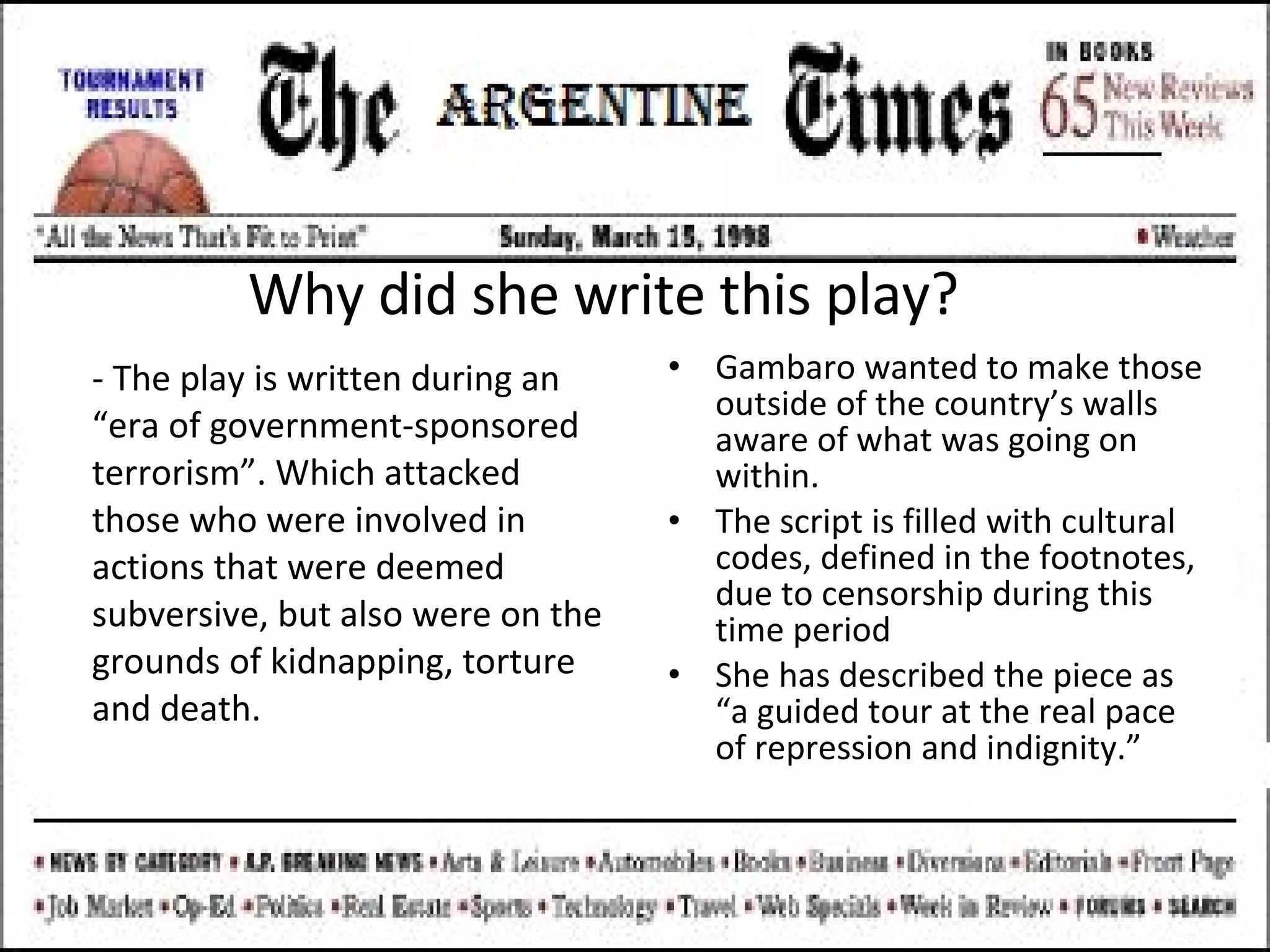 Gambaro & Yes Men | PPT