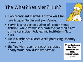 Gambaro & Yes Men | PPT