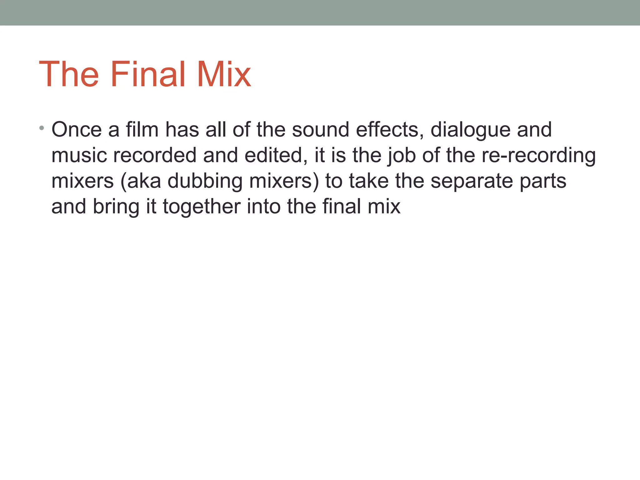Intro to Film: Sound and Music | PPT