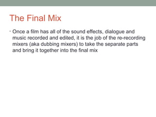 Intro to Film: Sound and Music | PPT