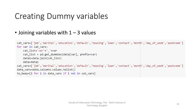 Week 10: Programming for Data Analysis | PPT