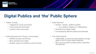 Gatewatching 10: New(s) Publics in the Public Sphere | PPT