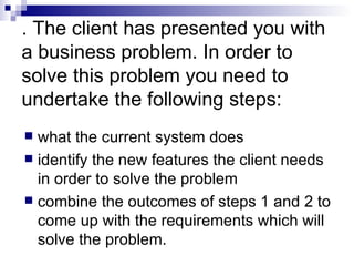 Week10 Analysing Client Requirements | PPT