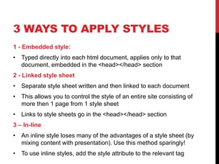 Week11 Lecture: CSS | PPTX