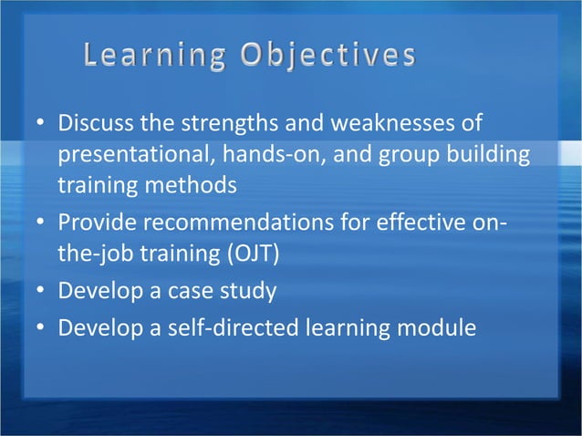 Week 10 training methods | PPT