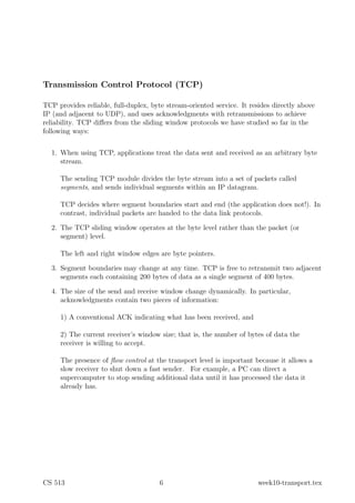 Week10 transport | PDF