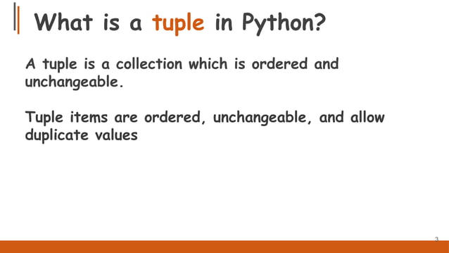 Tuples In Python Better Understanding With Slides Ppt