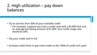 7 ways of improving or repairing your credit score | PPTX