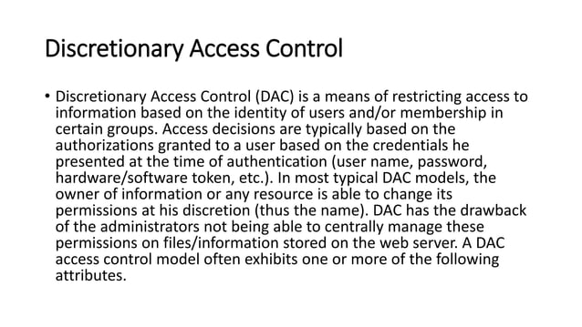 Information Securityauthentication Application Authentication And Access Control And Acls Ppt