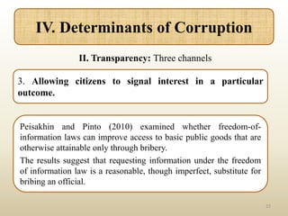 Corruption in developing countries | PPTX
