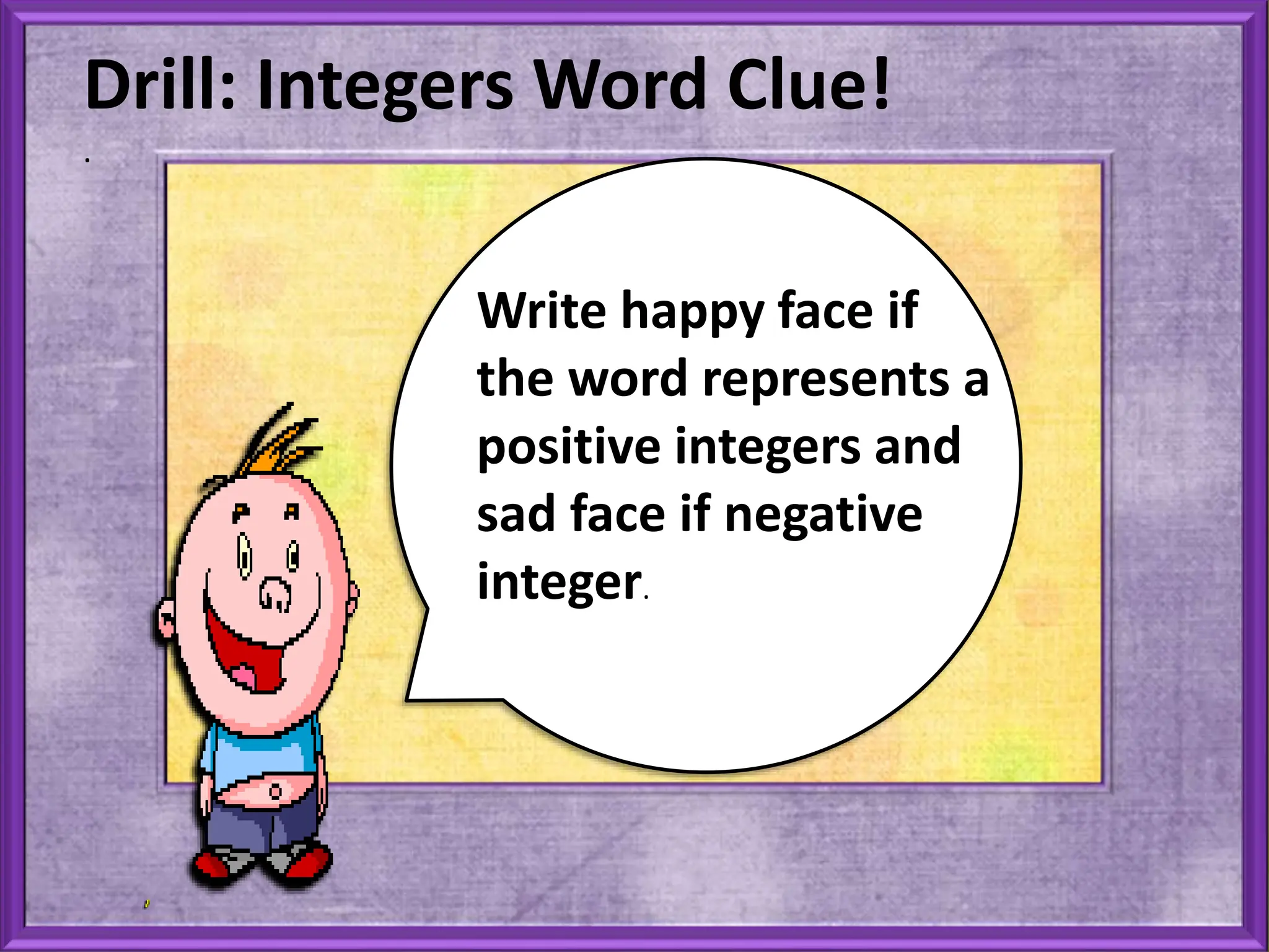 Identifying integers as positive or negative integers | PPT
