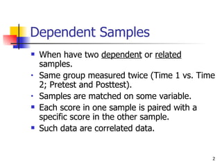 Dependent T Test | PPT