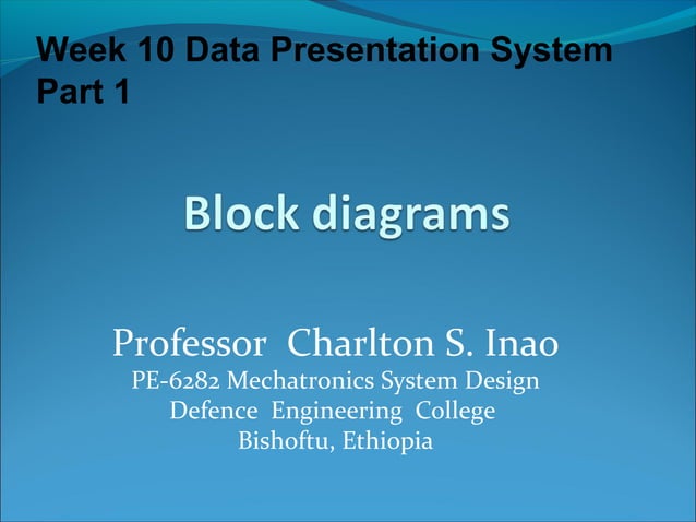 Week 10 part 1 pe 6282 Block Diagrams | PPT