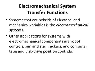 Week 10 part 4 electromechanical and thermal | PPT