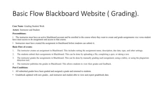 Basic Flow Blackboard website from George | PPT