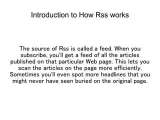How Rss Works | PDF