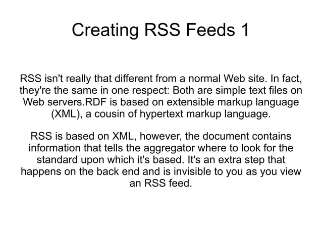 How Rss Works | PDF
