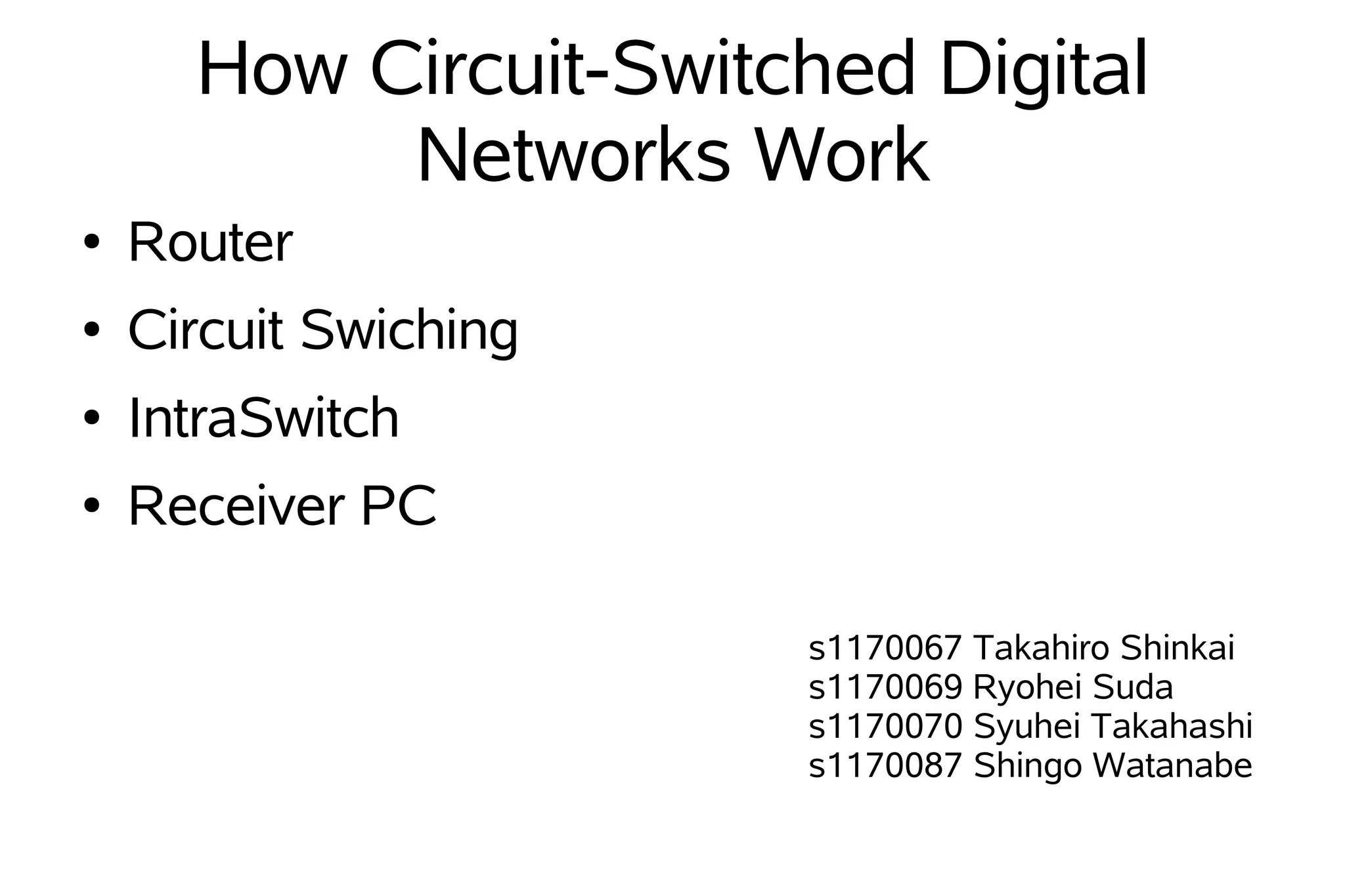 How Circui-Switched Digital Networkds Work | PPT