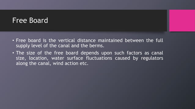 Sediment Transport • The Earthen Canal Section • Lined Canals & Its ...