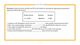 Grammatical Signals Week 1 Grade 8 4th Quarter | PPTX