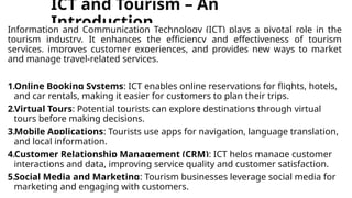 ICT and tourism Introduction presentation | PPT