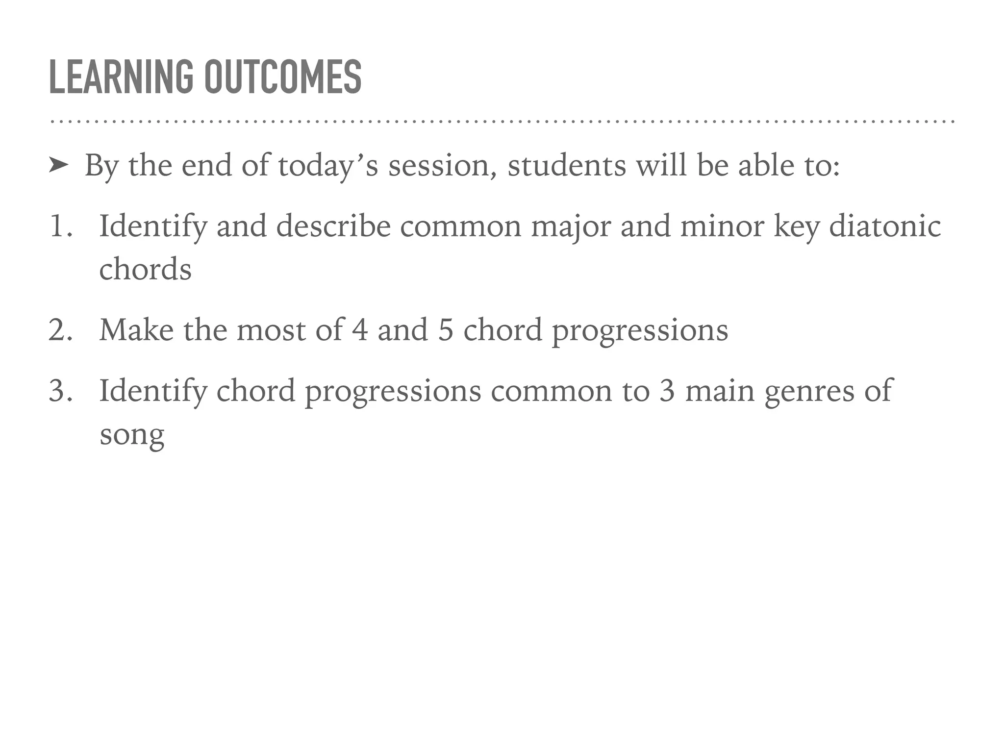 Week 10 - Chord Progression | PDF