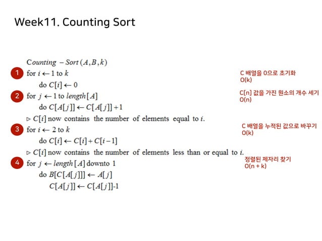 Week11 Counting Radix Sort Ppt