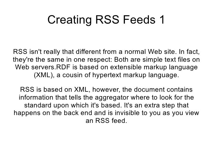 Week11 How Rss Works