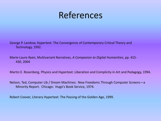 Hypertext,literature and reading | PPTX