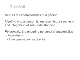 Week 11 Self, Identity, & Personality | PPTX
