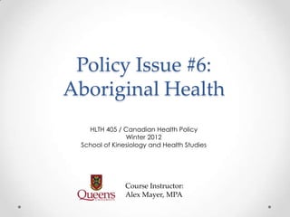Week 11 - Aboriginal Health | PPTX